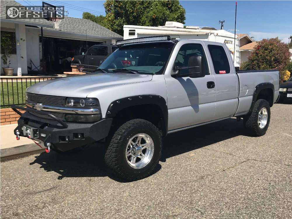 2002 Chevrolet Silverado 1500 with 17x9 Raceline Renegade 6 and 305 ...