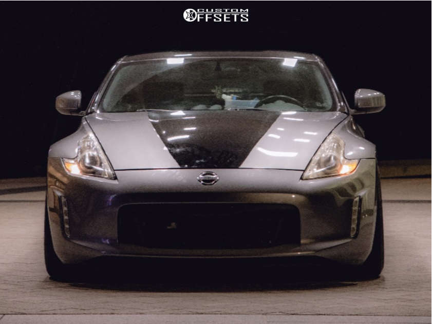 2017 Nissan 370Z with 19x9.5 35 ESR Cs12 and 245/40R19 Continental ...