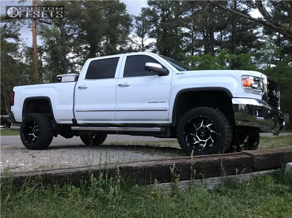 2016 GMC Sierra 2500 HD with 20x12 -51 Vision Prowler and 33/12.5R20 Achilles Desert Hawk XMT ...
