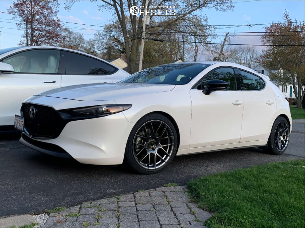 2021 Mazda 3 with 18x8.5 35 Aodhan Ah-x and 225/40R18 Vercelli Strada ...