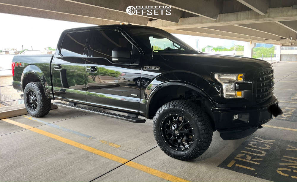 2016 Ford F-150 with 18x9 -12 Mayhem Warrior and 285/70R18 Nitto Ridge ...