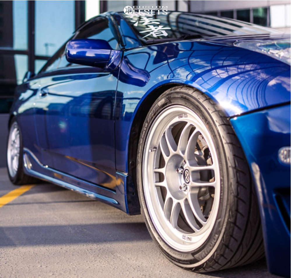 2005 Toyota Celica with 17x8 35 Enkei Rpf1 and 235/40R17 Yokohama Advan Fleva V701 and Coilovers ...