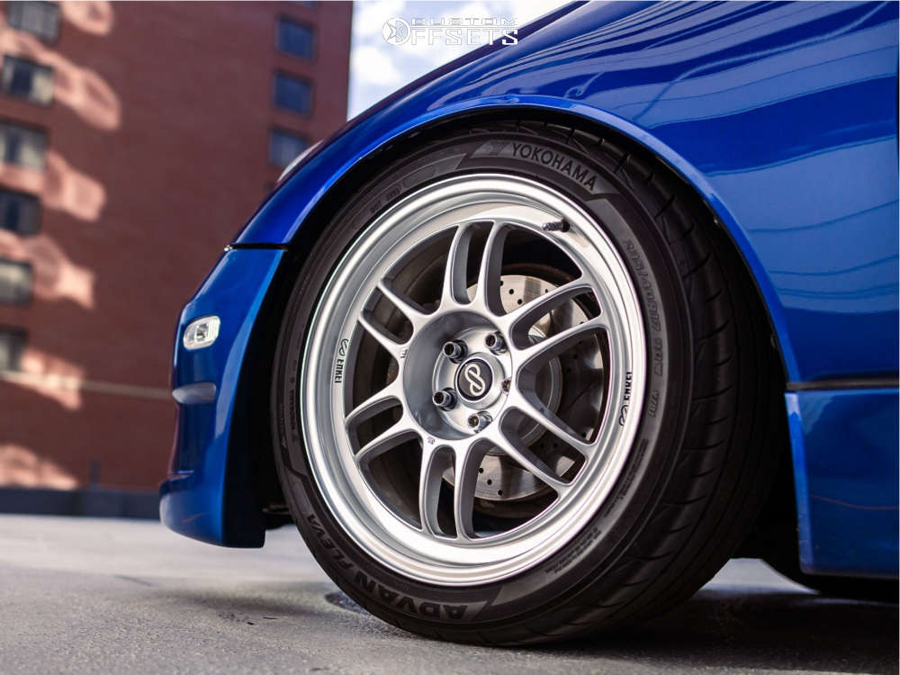 2005 Toyota Celica with 17x8 35 Enkei Rpf1 and 235/40R17 Yokohama Advan Fleva V701 and Coilovers ...