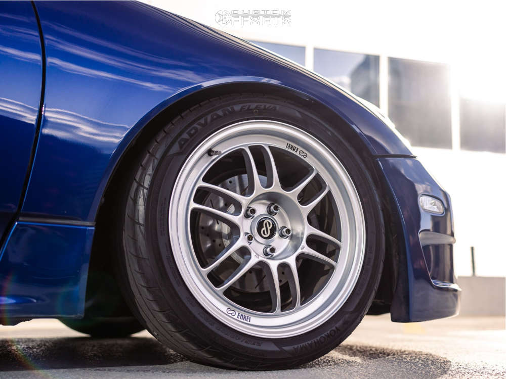 2005 Toyota Celica with 17x8 35 Enkei Rpf1 and 235/40R17 Yokohama Advan Fleva V701 and Coilovers ...