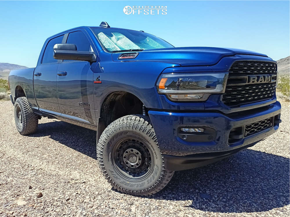 2022 Ram 2500 with 17x9.5 12 Black Rhino Arsenal and 35/12.5R17 Atturo ...