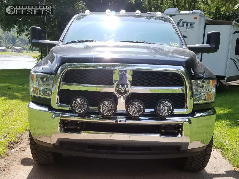 2015 Ram 2500 with 18x9 18 Mayhem Rampage and 295/70R18 Nitto Ridge ...
