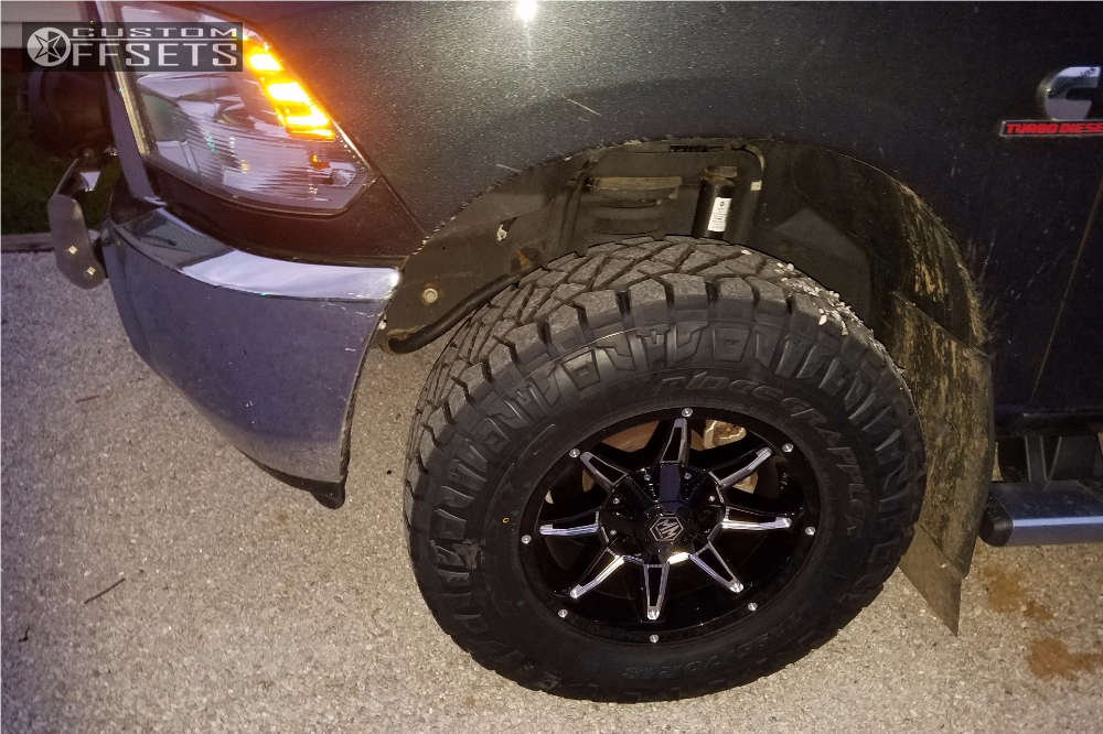 2015 Ram 2500 with 18x9 18 Mayhem Rampage and 295/70R18 Nitto Ridge ...