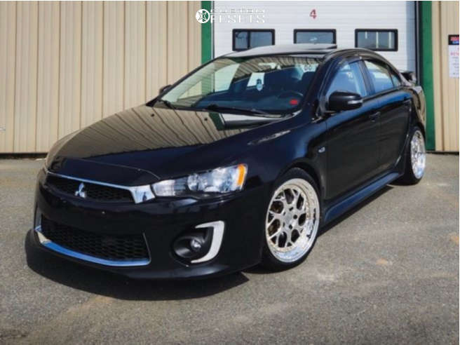 2017 Mitsubishi Lancer with 18x8.5 35 Aodhan Ds01 and 215/40R18 Nankang ...