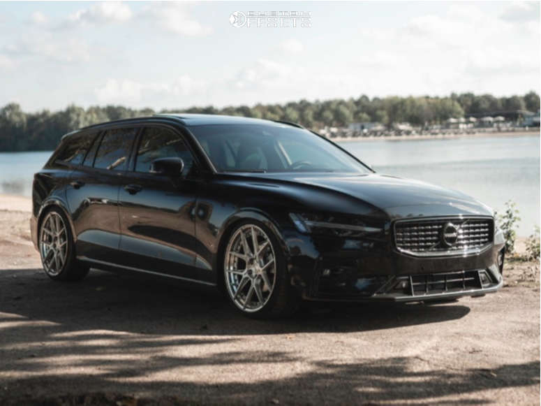2021 Volvo V60 with 20x8.5 35 BC Forged HCA381 and 225/35R20 Hankook Ventus S1 Evo 3 and ...