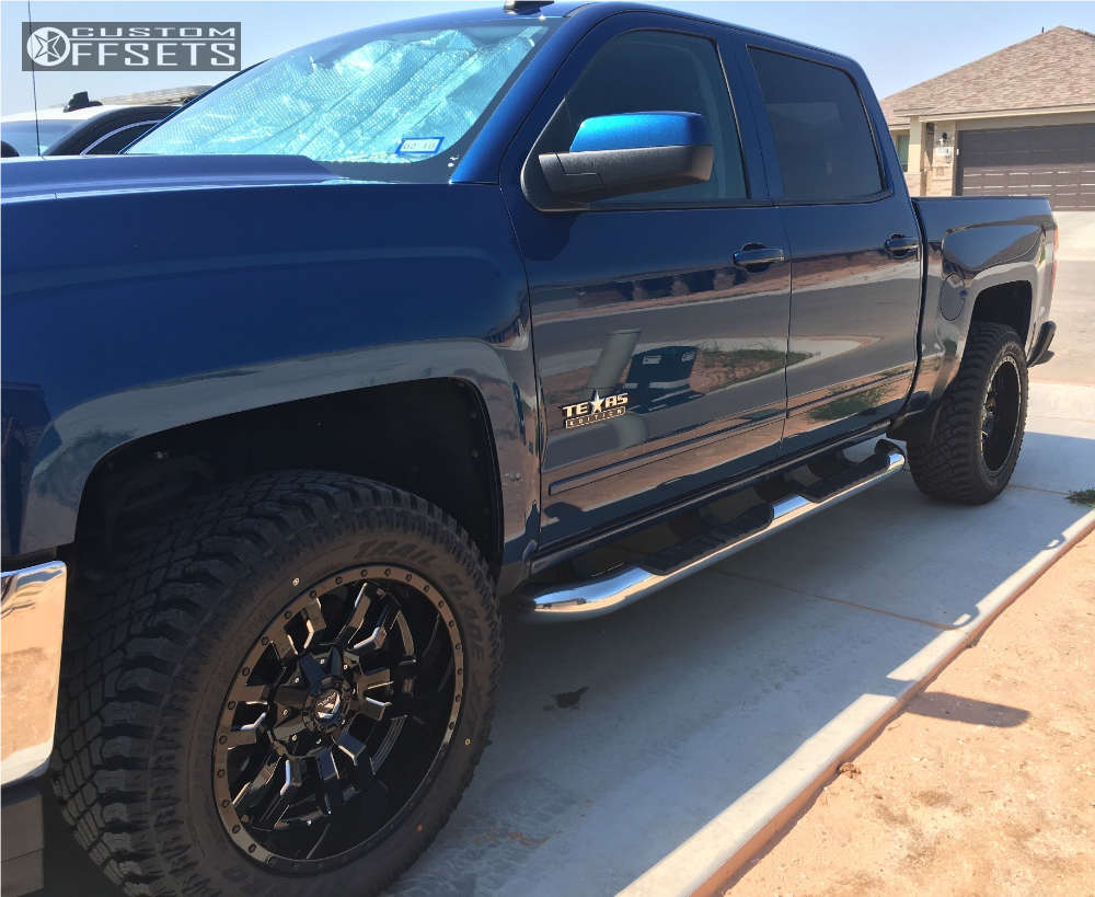 2016 Chevrolet Silverado 1500 with 20x10 -18 Fuel Sledge and 33/12.5R20 ...