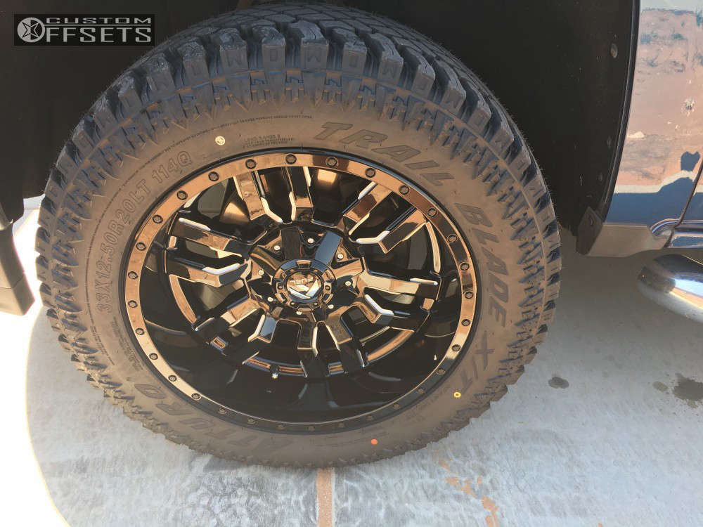 2016 Chevrolet Silverado 1500 with 20x10 -18 Fuel Sledge and 33/12.5R20 ...