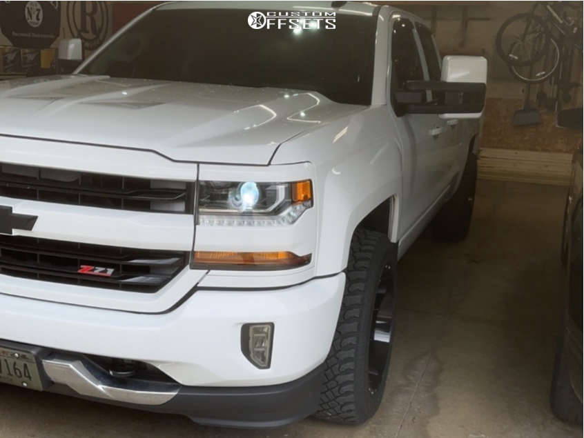 2016 Chevrolet Silverado 1500 with 20x10 -25 Vision Brawl and 285/55R20 ...