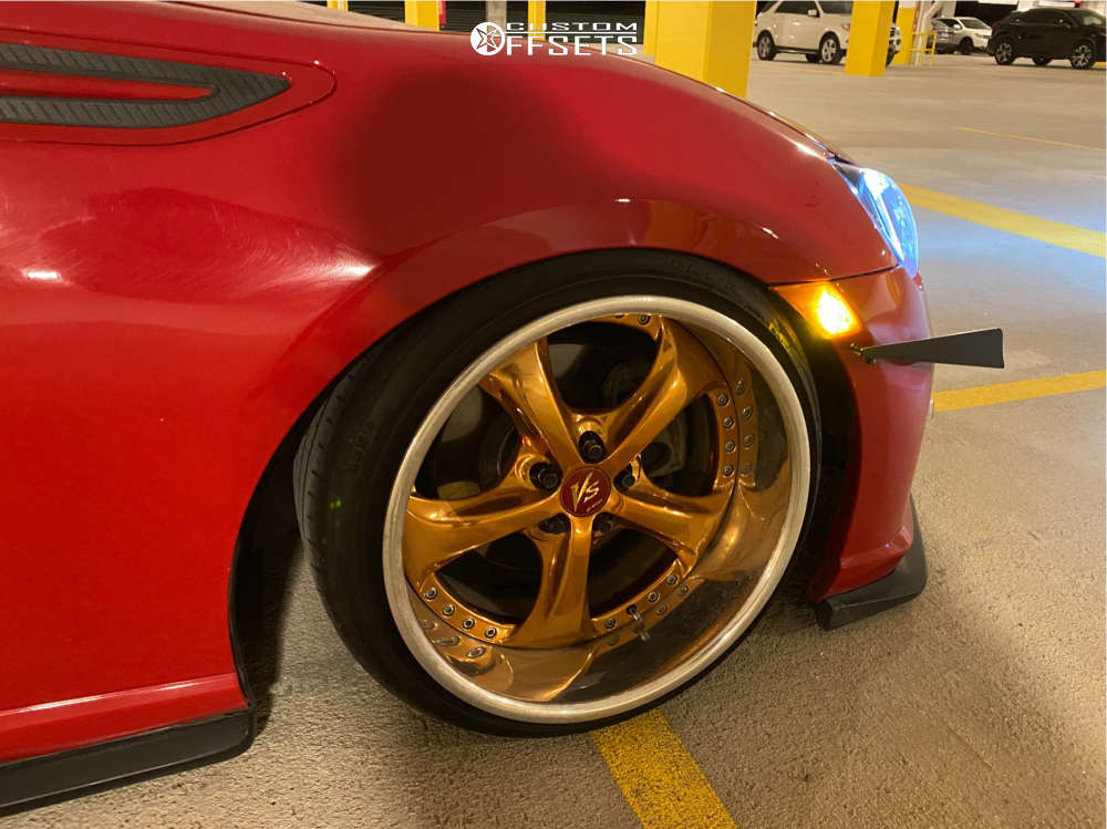 2014 Subaru BRZ with 17x10.5 0 Work Vs Kf and 215/40R17 Accelera PHI-R and Air Suspension ...