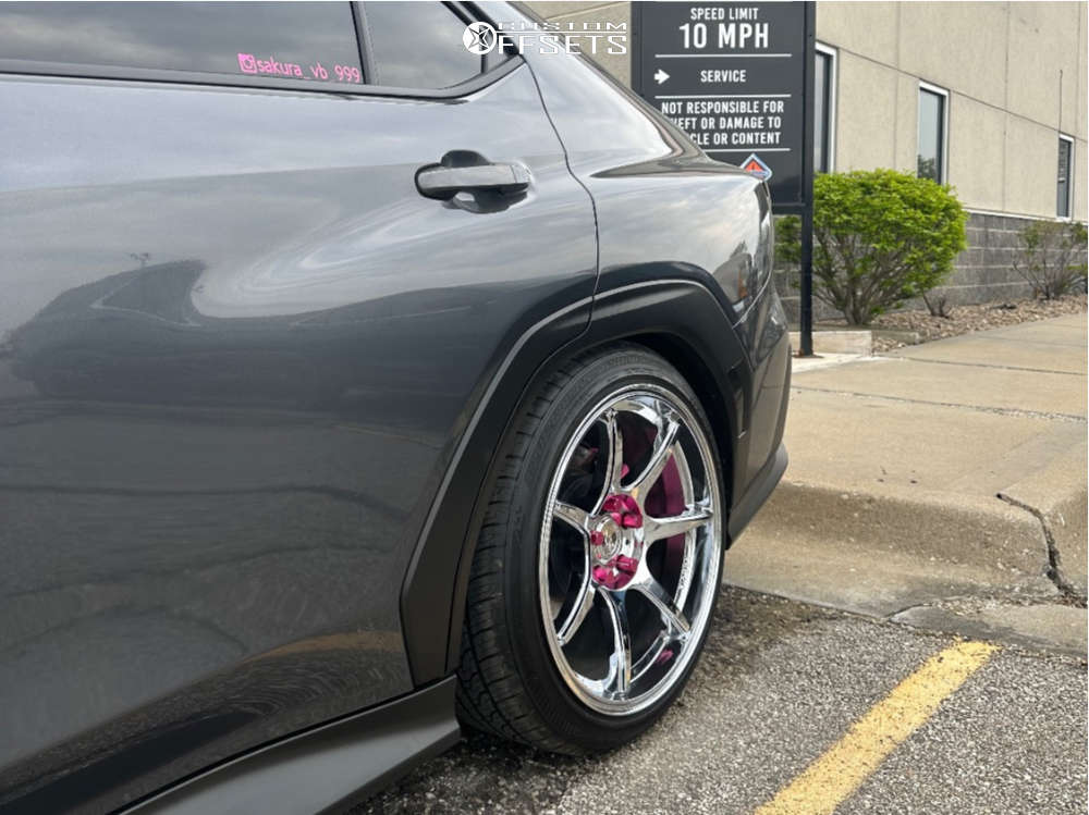 2022 Subaru WRX with 18x9.5 38 Anovia Kano and 235/40R18 Vercelli Strada Ii and Coilovers ...