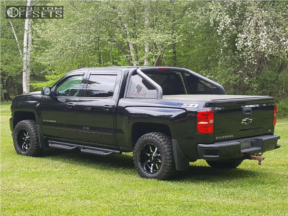 2016 Chevrolet Silverado 1500 with 18x10 -24 Moto Metal Mo970 and 33/12 ...