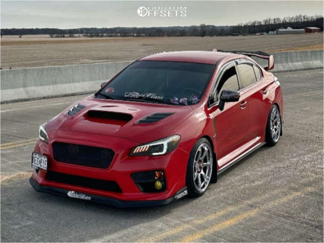 2015 Subaru WRX STI with 18x9.5 38 Anovia Kano and 235/40R18 Vercelli ...