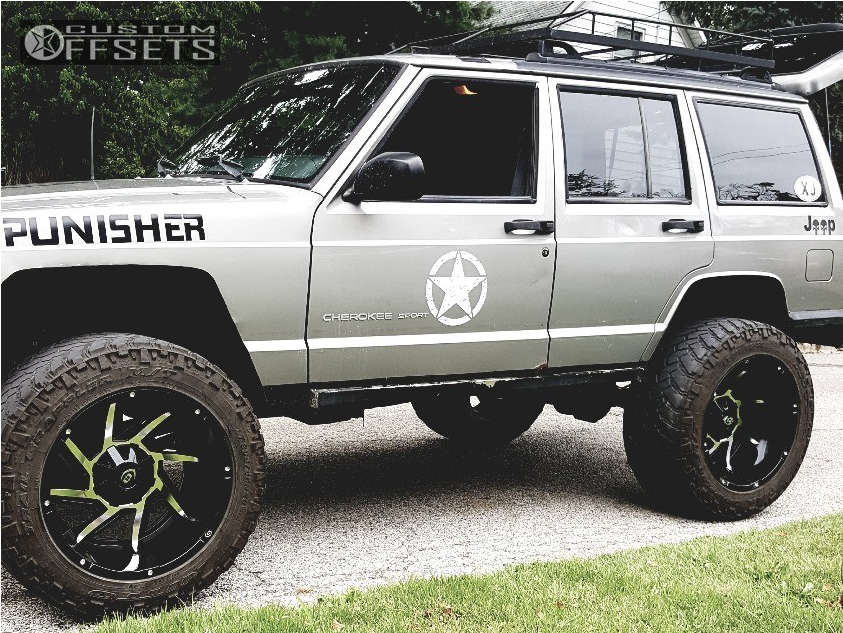 2000 Jeep Cherokee with 20x12 -51 Vision Prowler and 33/12.5R20 Nitto ...