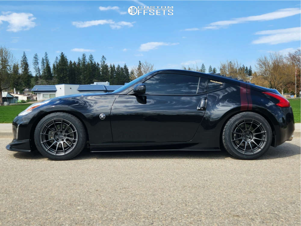 2017 Nissan 370Z with 18x9.5 15 Enkei Nt03rr and 245/45R18 Nitto Nt555 ...