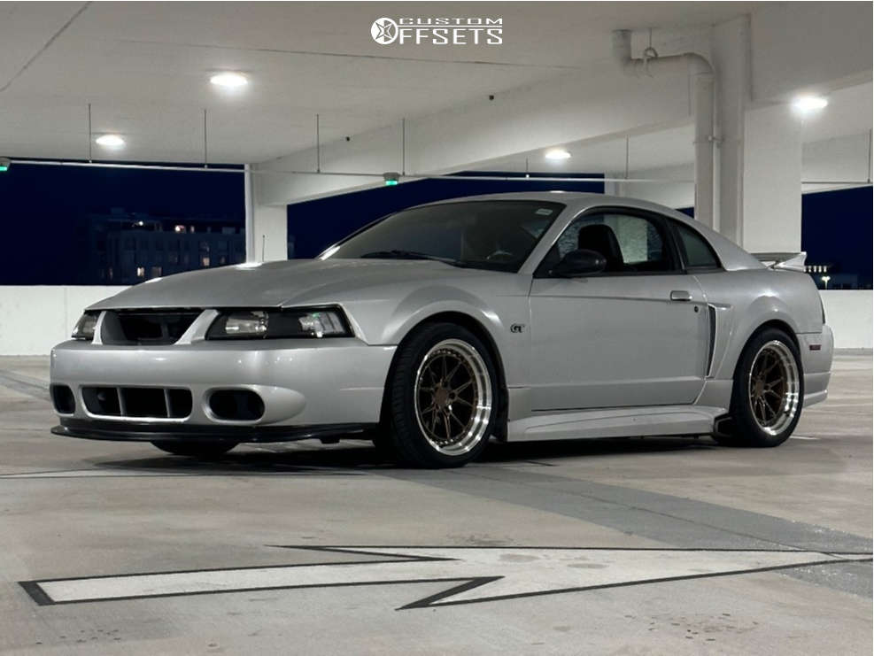 2002 Ford Mustang with 18x9.5 22 Aodhan Ds08 and 265/35R18 General Gmax ...