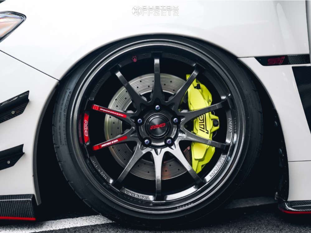2021 Subaru WRX STI with 18x10.5 22 Volk Ce28 and 225/40R18 Nitto Neo ...