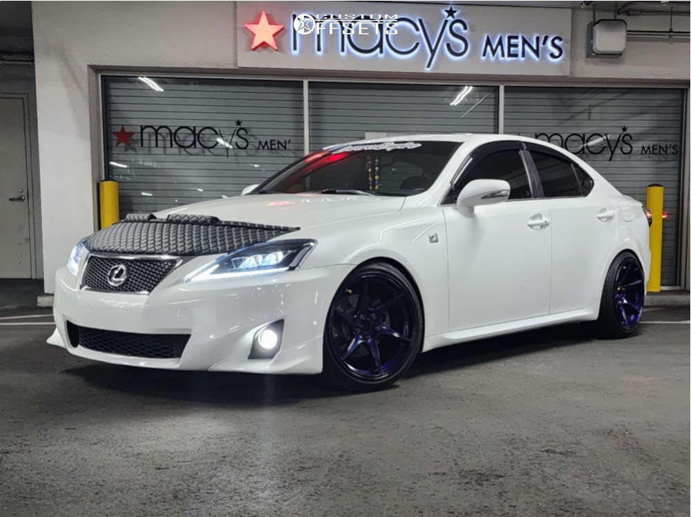 2012 Lexus IS250 with 18x9.5 22 Anovia Titan and 225/40R18 Delinte D7 ...