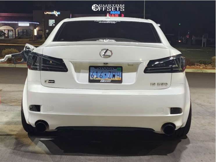 2012 Lexus IS250 with 18x9.5 22 Anovia Titan and 225/40R18 Delinte D7 ...