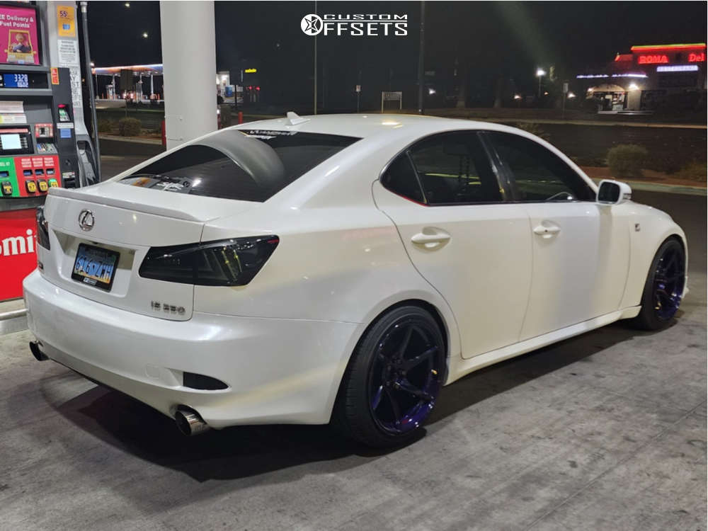 2012 Lexus IS250 with 18x9.5 22 Anovia Titan and 225/40R18 Delinte D7 ...