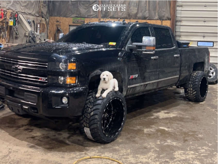 2016 Chevrolet Silverado 2500 HD with 22x14 -76 TIS 544bm and 33/14.5R22 AMP Mud Terrain Attack ...