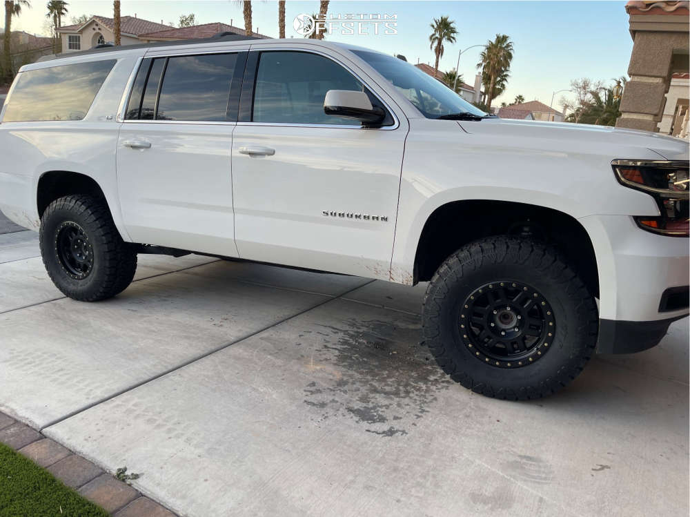 2015 Chevrolet Suburban with 17x8.5 0 Vision Manx and 315/70R17 AMP Pro ...