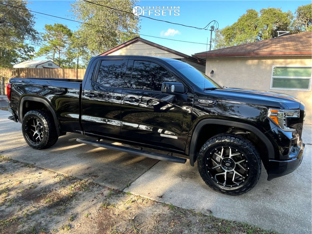2021 GMC Sierra 1500 with 20x10 -29 Vision Sliver and 285/55R20 Nitto ...
