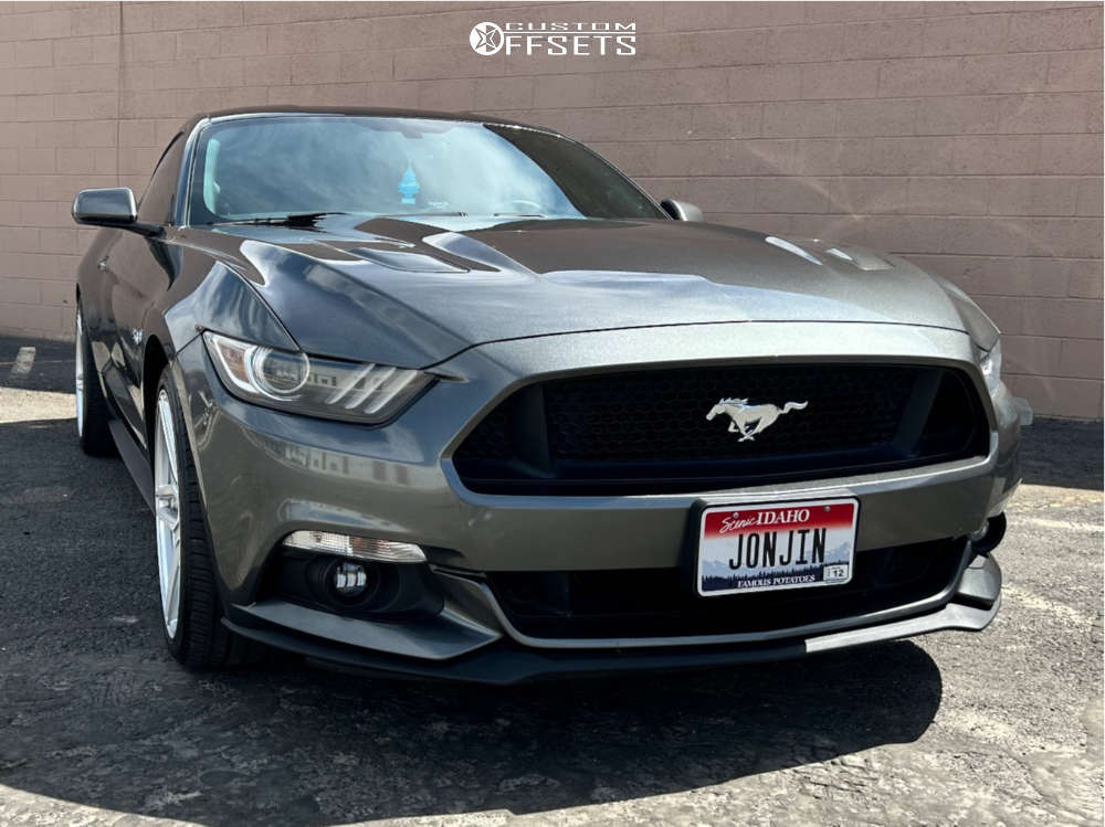 2016 Ford Mustang with 20x9 35 ESR Rf15 and 255/35R20 Ironman IMove ...