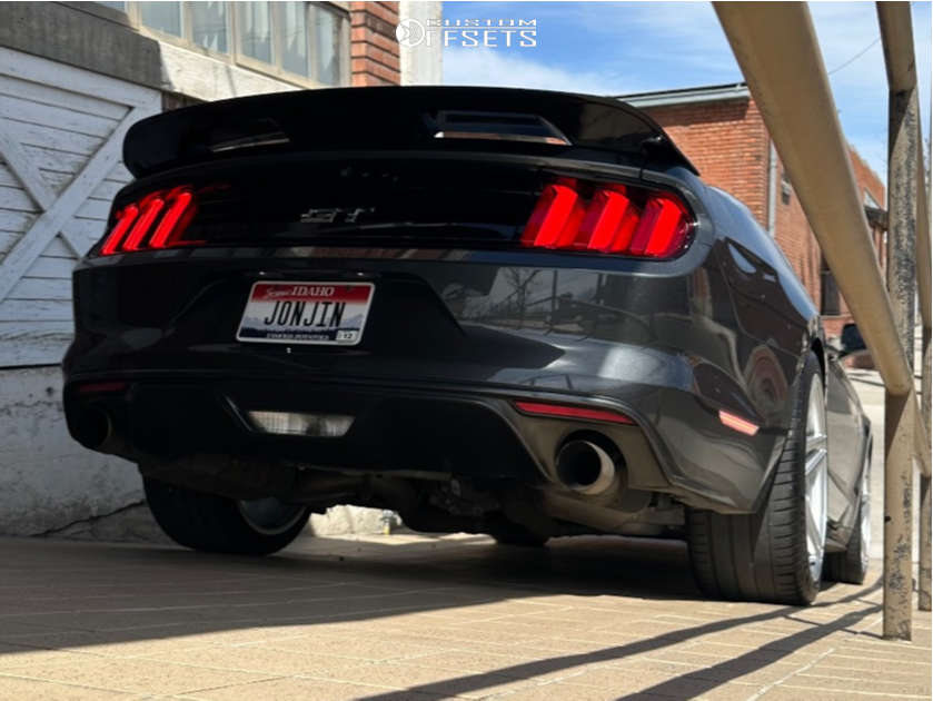 2016 Ford Mustang with 20x9 35 ESR Rf15 and 255/35R20 Ironman IMove ...