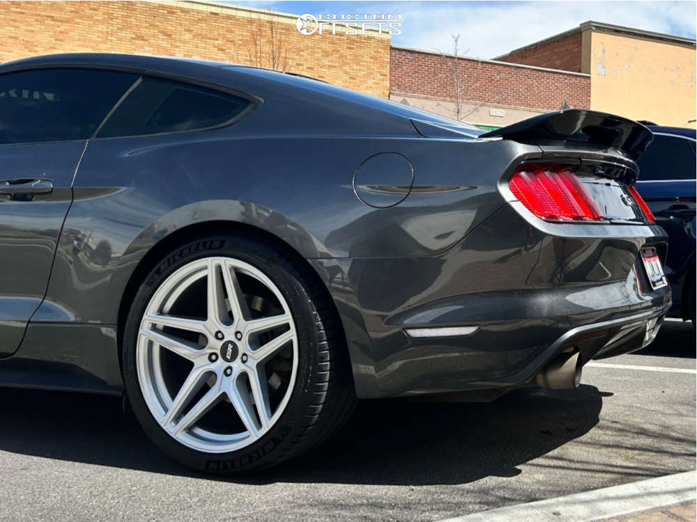 2016 Ford Mustang with 20x9 35 ESR Rf15 and 255/35R20 Ironman IMove ...