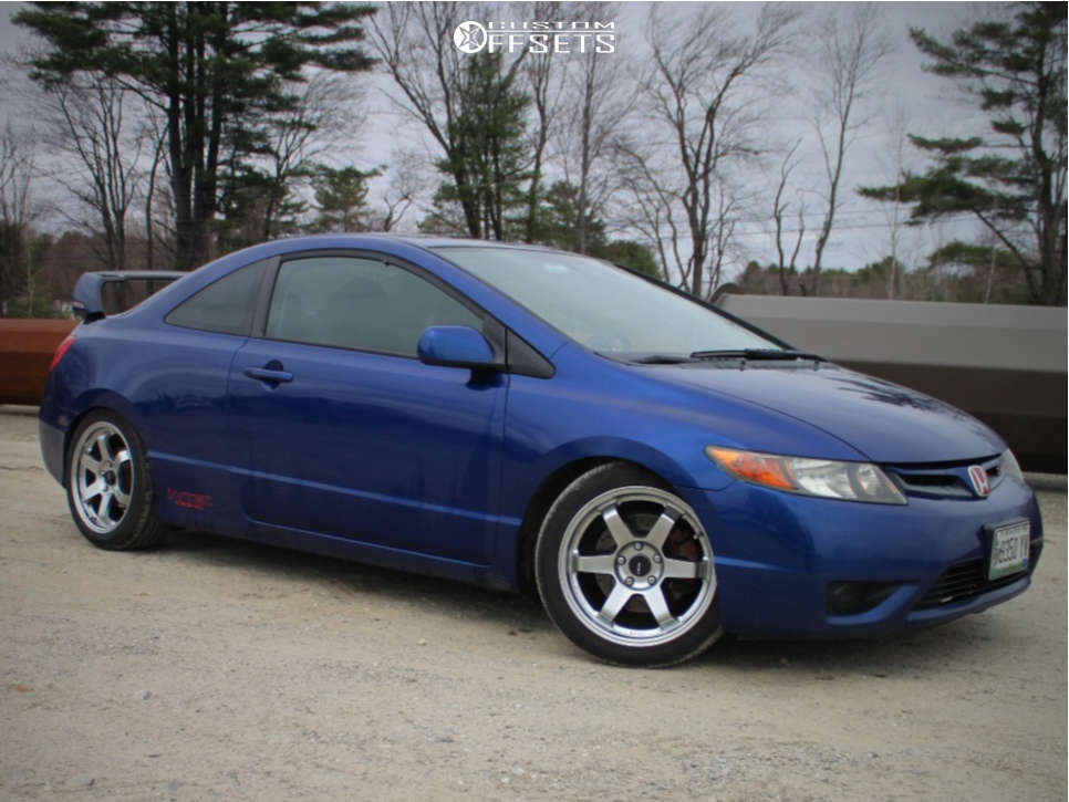 2006 Honda Civic with 17x8 35 AVID1 AV6 and 225/45R17 Hankook Ventus V2 ...