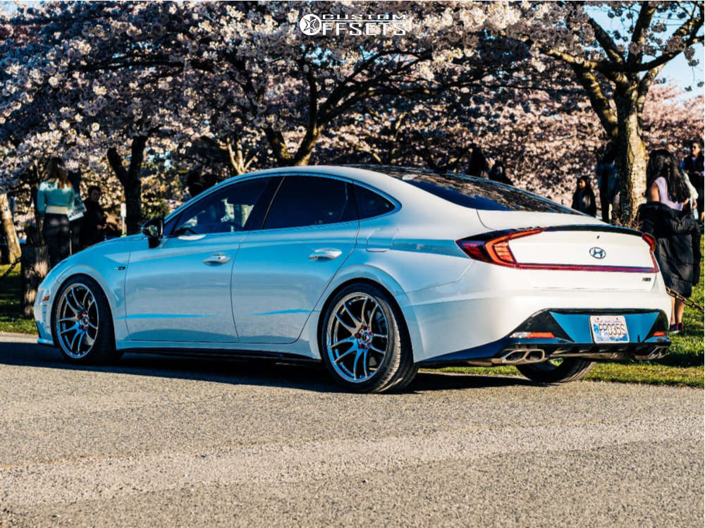 2021 Hyundai Sonata with 19x9.5 38 Work Emotion Cr Kiwami and 255/35R19 ...