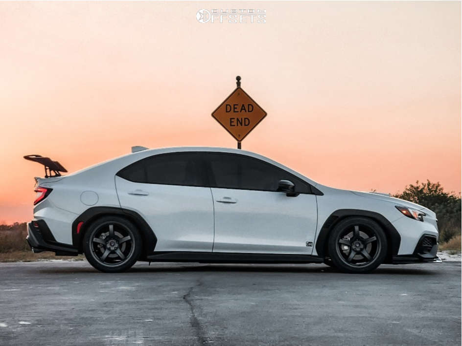 2022 Subaru WRX with 18x9.5 38 Gram Lights 57CR and 265/30R18 Falken ...