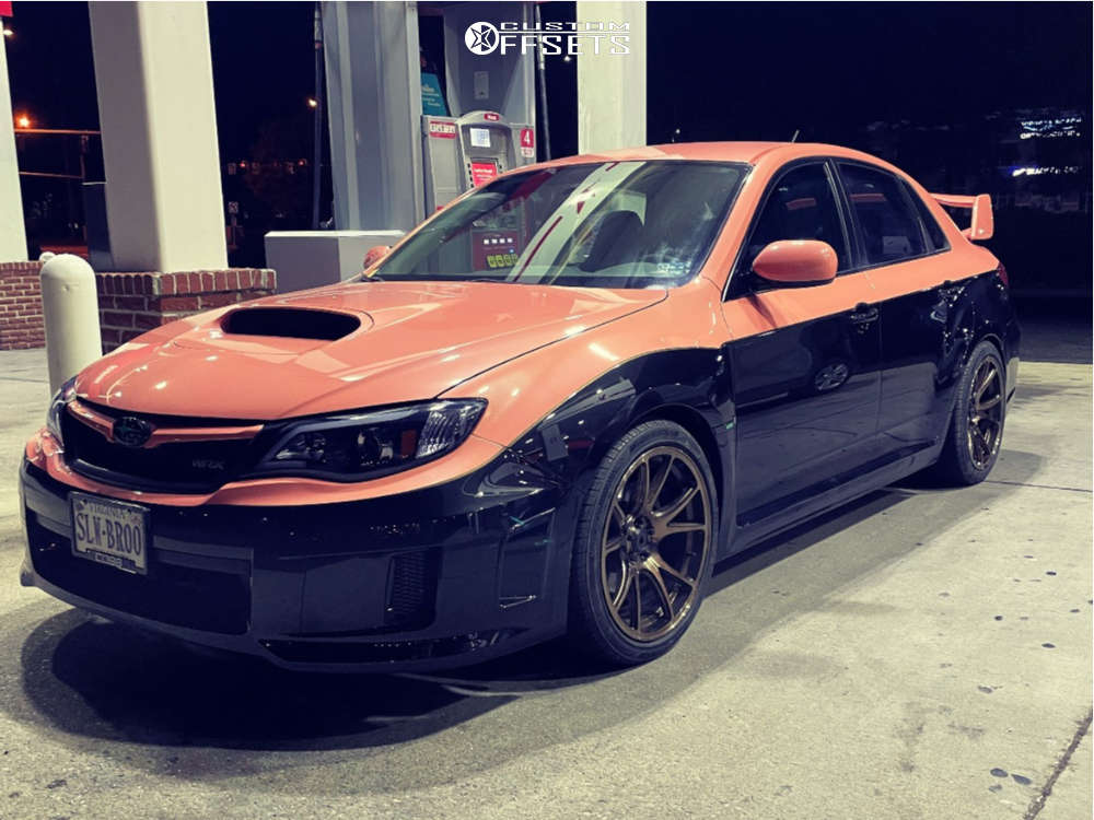 2011 Subaru Impreza with 18x9.5 38 Konig Freeform and 265/35R18 ...