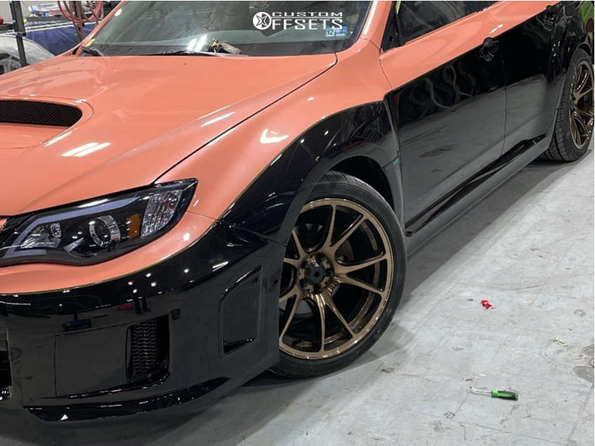 2011 Subaru Impreza with 18x9.5 38 Konig Freeform and 265/35R18 ...