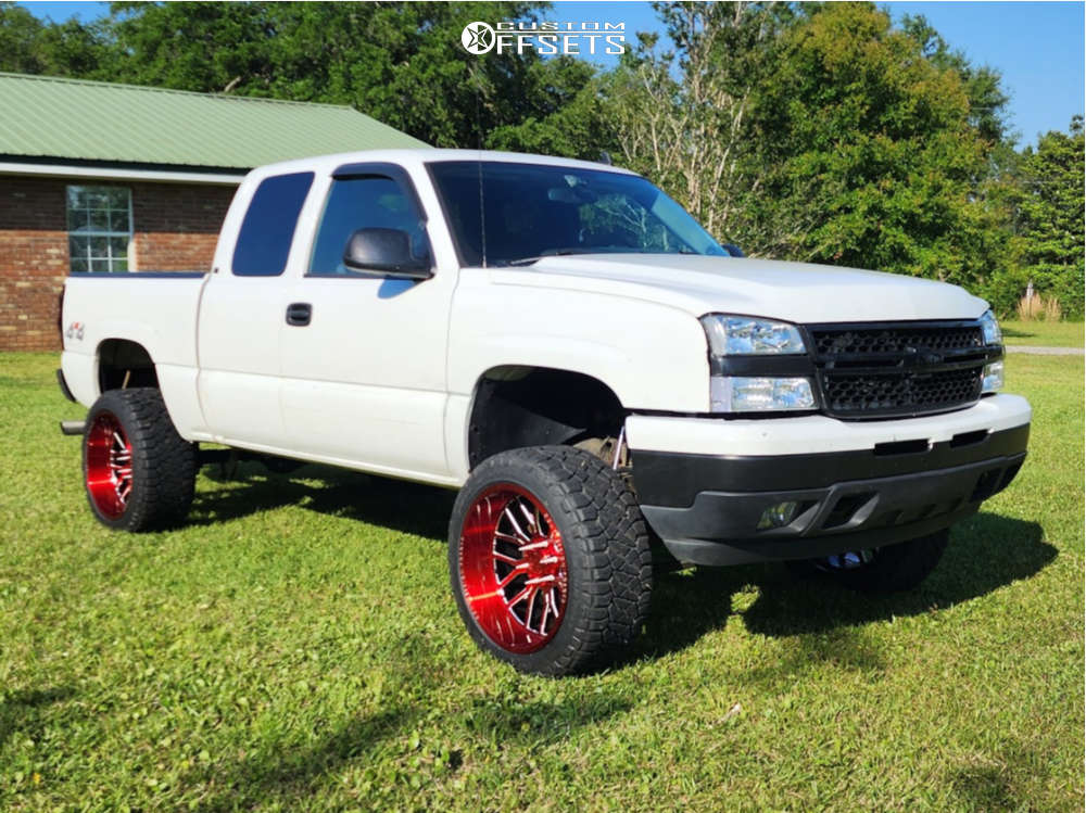 2006 Chevrolet Silverado 1500 with 22x12 -44 Axe Offroad Ax6.2 and 33/ ...