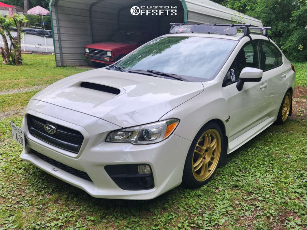 2017 Subaru WRX with 18x8.5 40 Enkei Rpf1 and 235/45R18 Continental ExtremeContact Sport 02 and ...