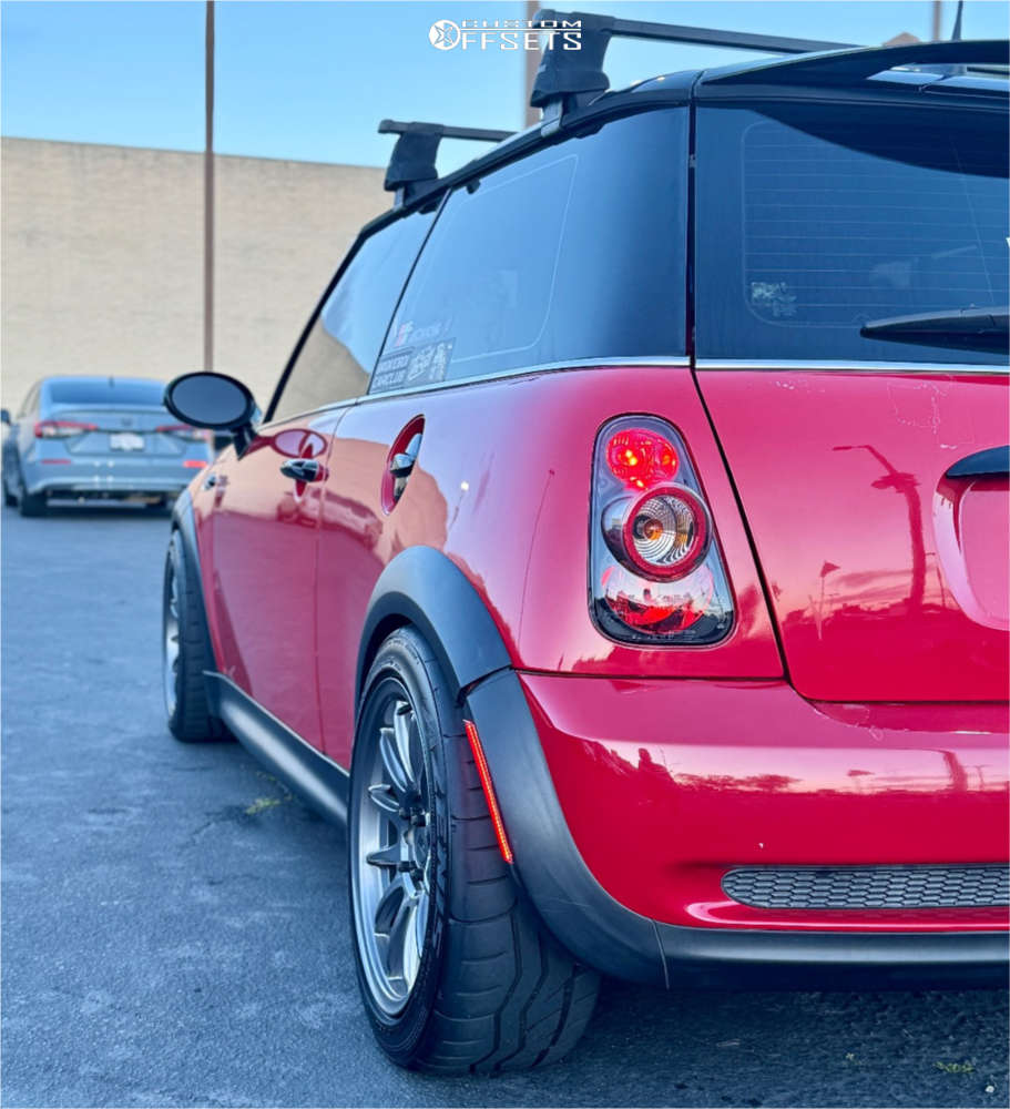 2005 Mini Cooper with 16x8 28 Motegi Mr156 and 215/45R16 Falken Azenis ...