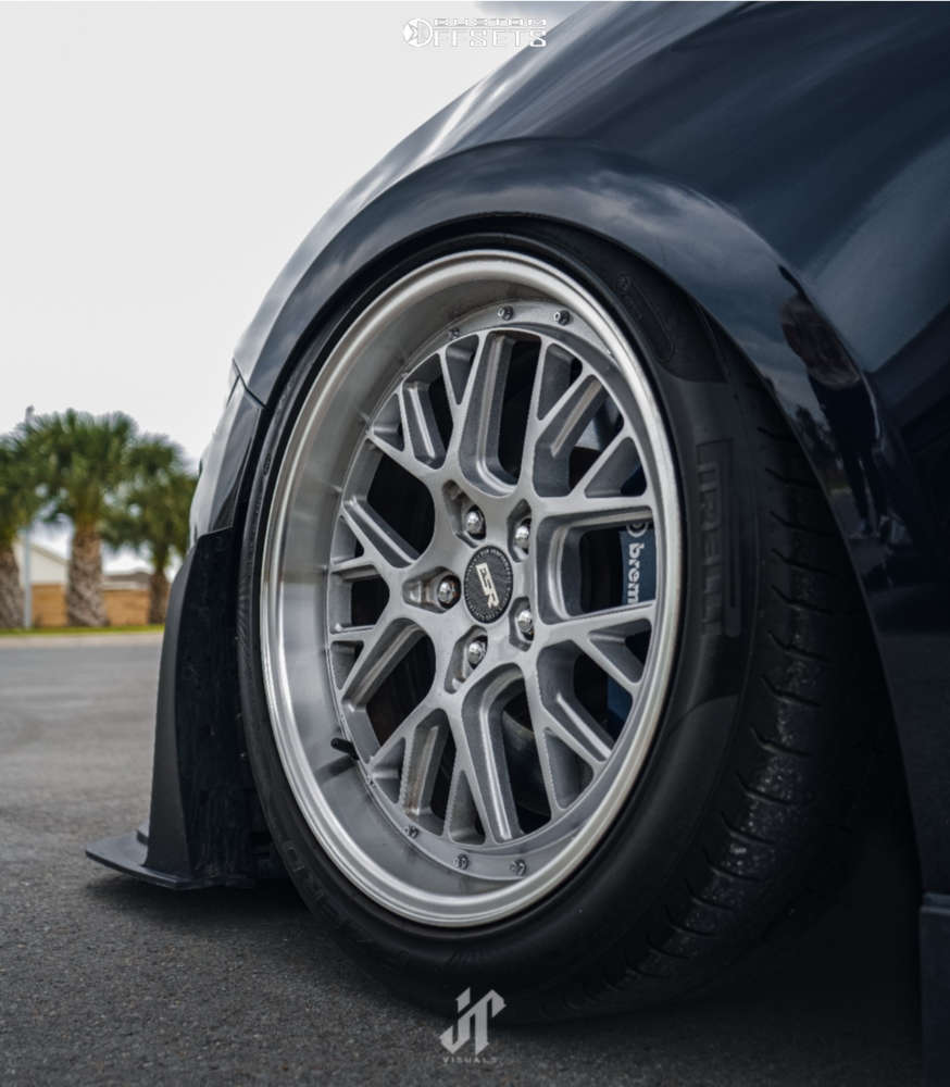 2021 Ford Mustang with 19x9.5 22 ESR Cs11 and 245/40R19 Pirelli PZERO ...