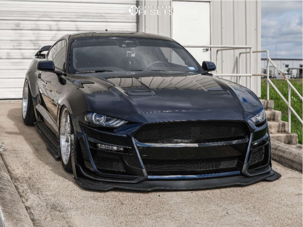 2021 Ford Mustang with 19x9.5 22 ESR Cs11 and 245/40R19 Pirelli PZERO ...