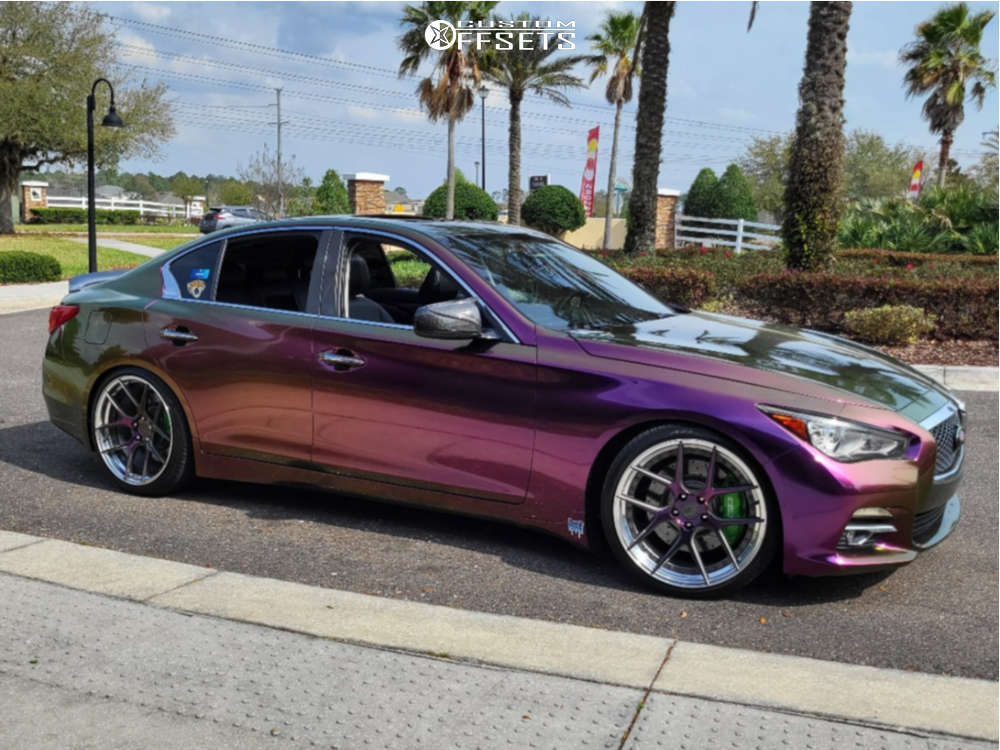 2015 INFINITI Q50 with 20x9.5 10 BC Forged Hcs02 and 255/35R20 Falken ...