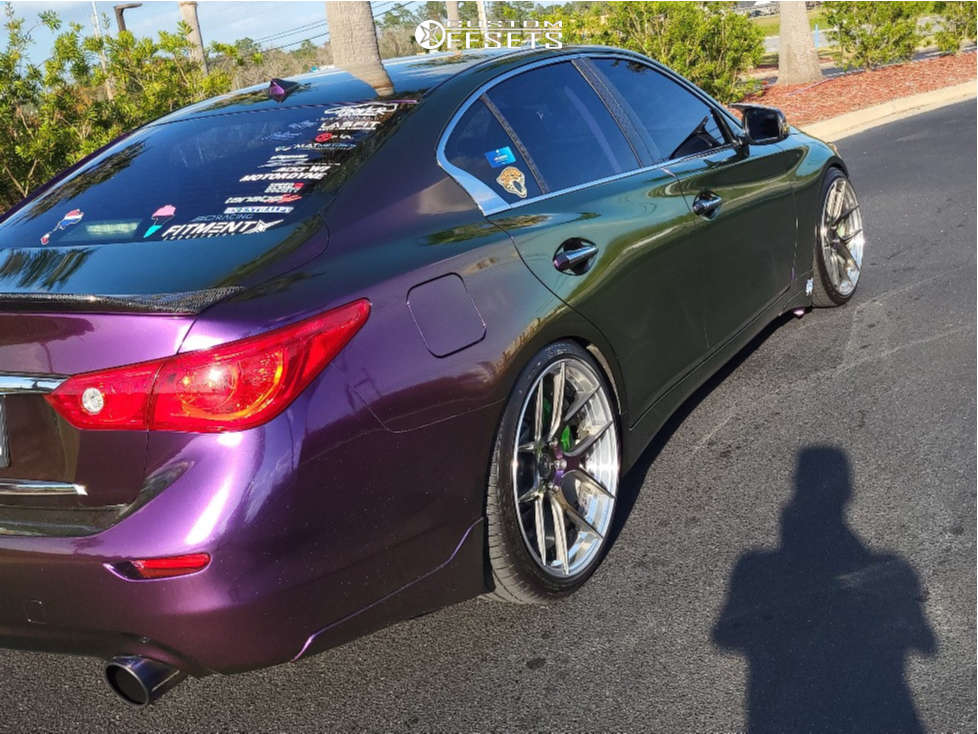 2015 INFINITI Q50 with 20x9.5 10 BC Forged Hcs02 and 255/35R20 Falken ...