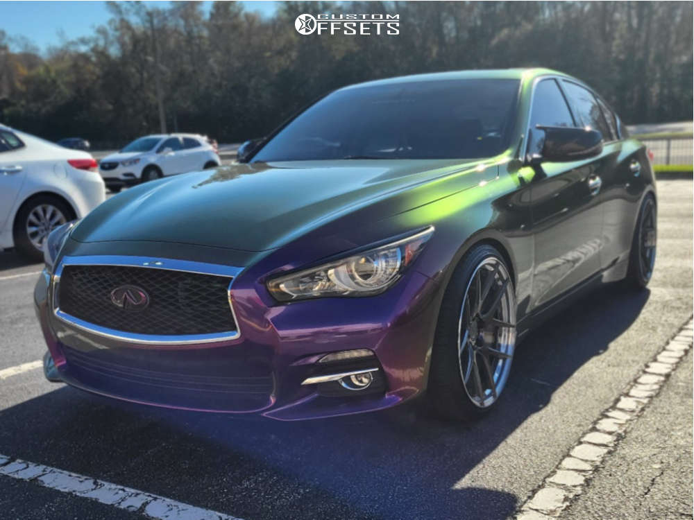 2015 INFINITI Q50 with 20x9.5 10 BC Forged Hcs02 and 255/35R20 Falken ...