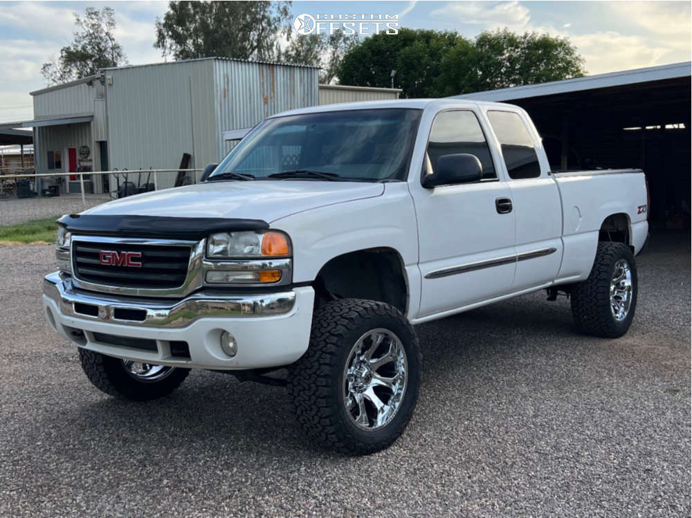 2003 GMC Sierra 1500 with 20x10 -19 Hardrock BloodShot Xposed and 275 ...