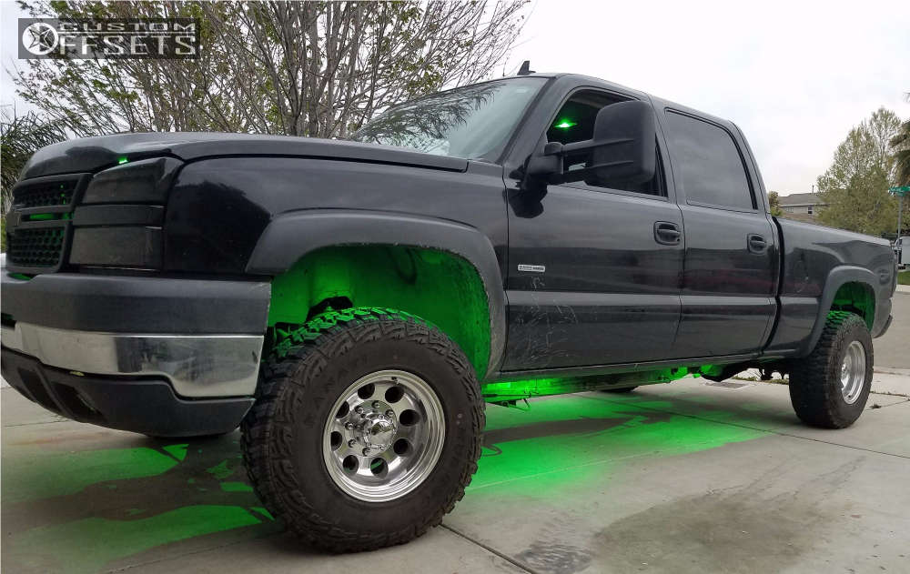 2006 Chevrolet Silverado 2500 HD with 16x10 -32 Pacer Lt and 285/75R16 Kanati Mud Hog and ...