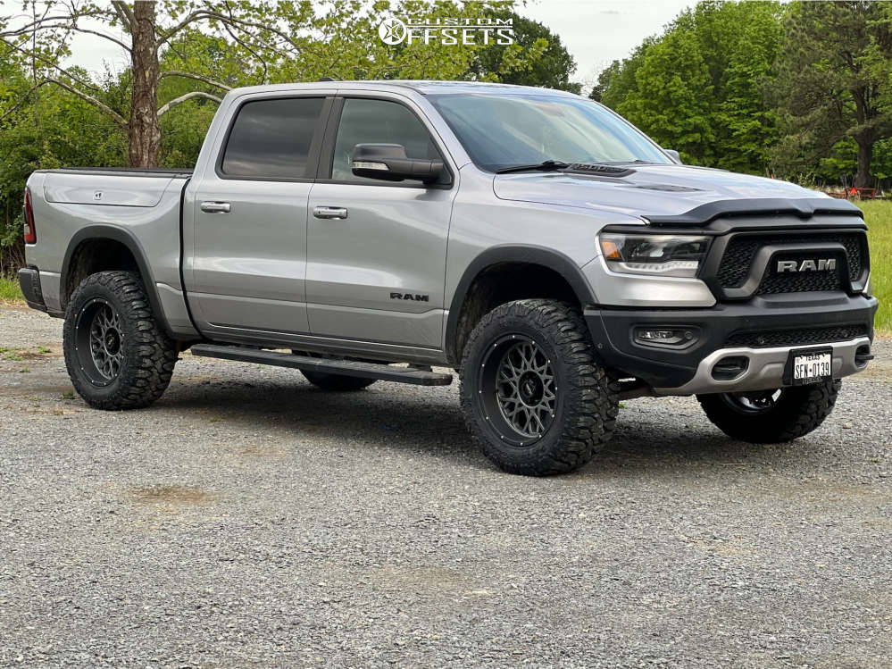 2019 Ram 1500 with 20x10 -25 Vision Rocker and 35/12.5R20 Milestar ...