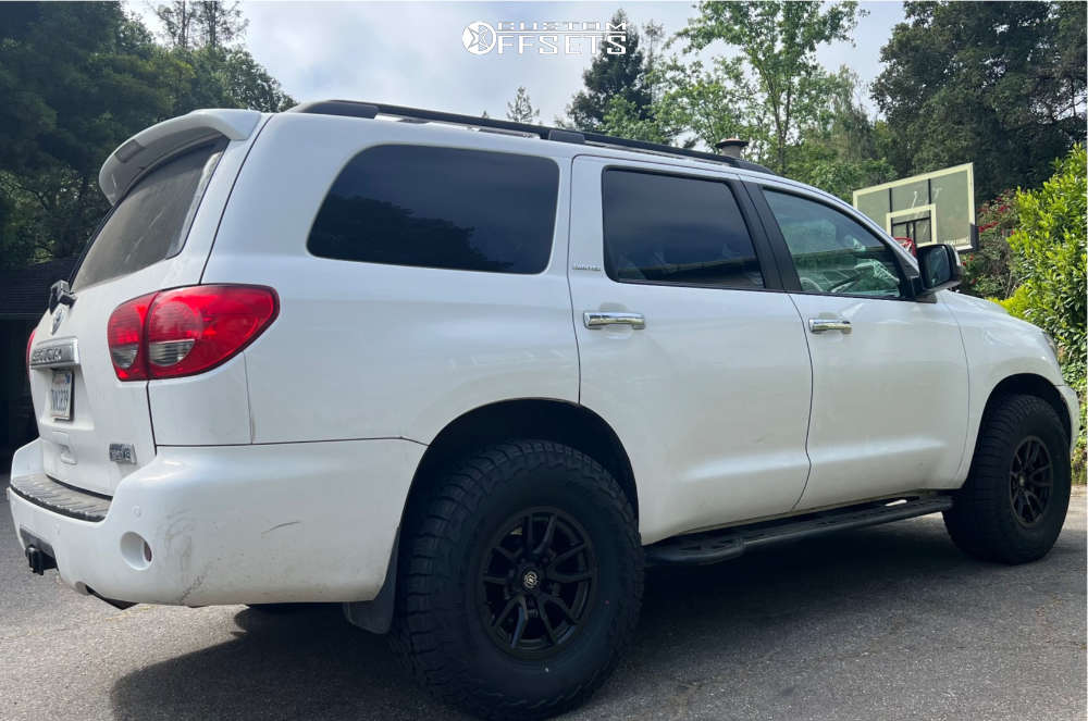 2016 Toyota Sequoia with 17x8.5 25 Icon Alloys Vector 5 and 35/12.5R17 ...